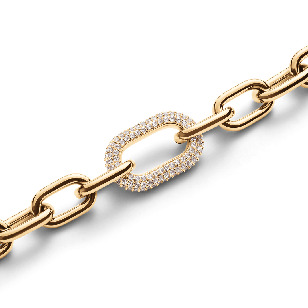 Crystal Link Bracelet Gold | DW