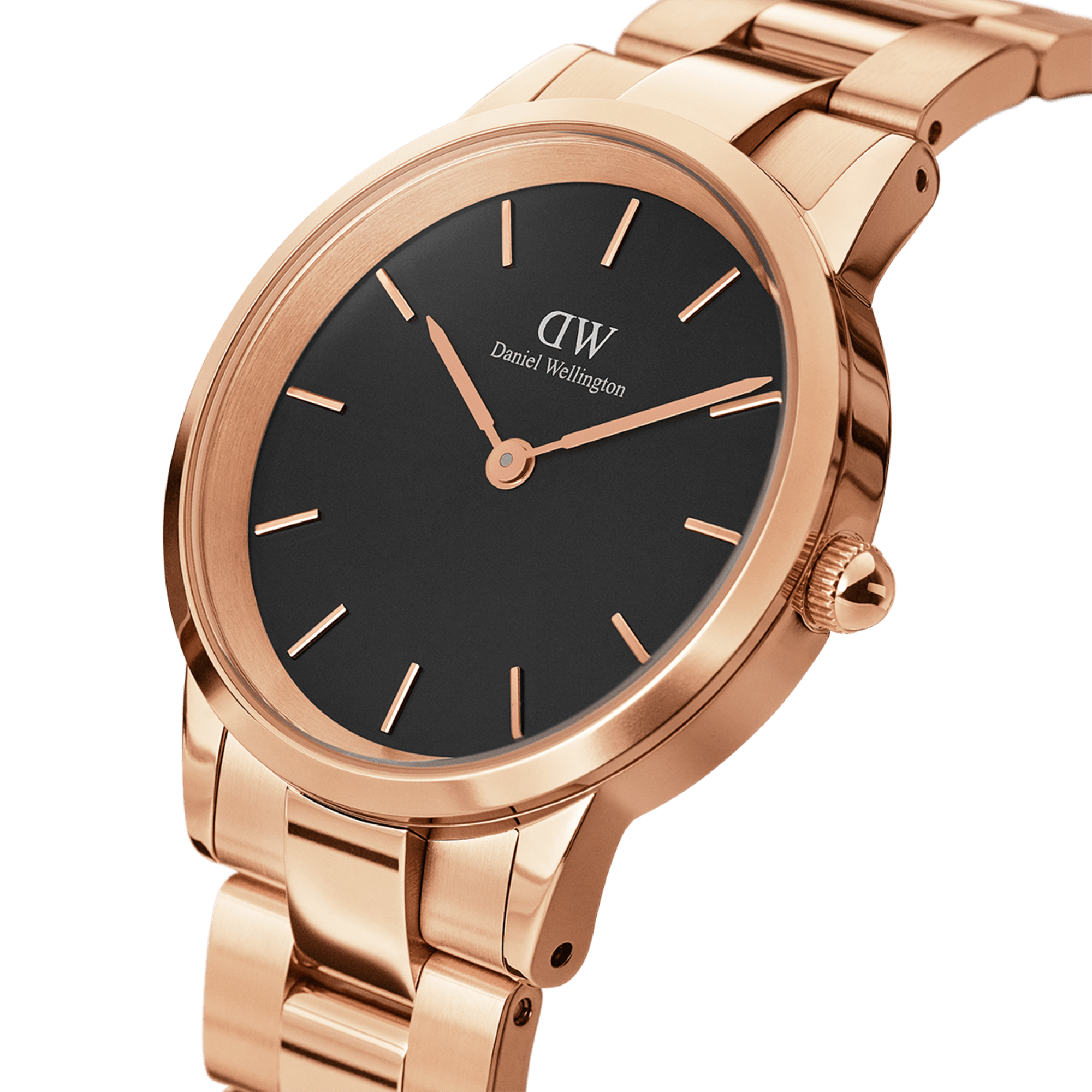 Iconic Link - Watch in Rose Gold with Black dial 36mm | DW