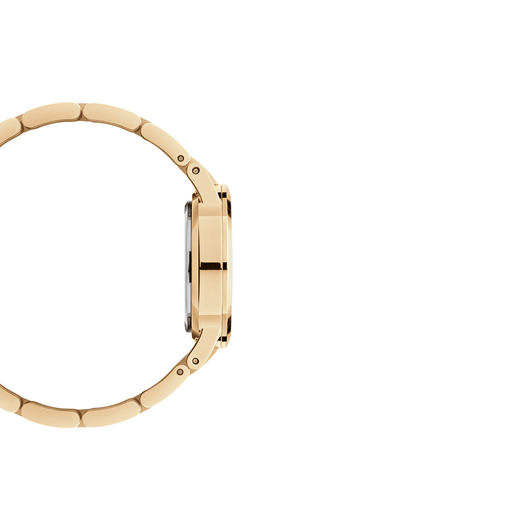 Iconic Link Unitone - Gold watch with steel link 28mm | DW